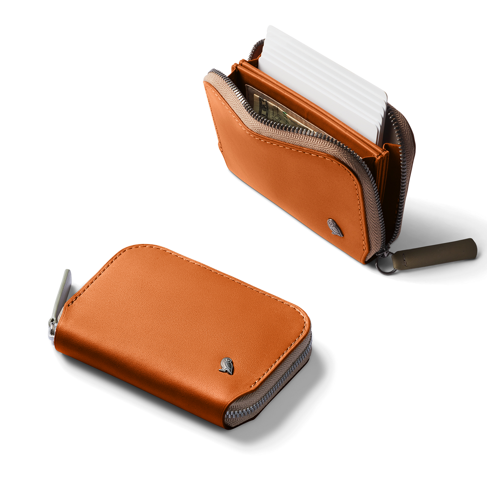Bellroy Folio Mini | Unisex Leather Zip Wallet, Magnetic Pouch